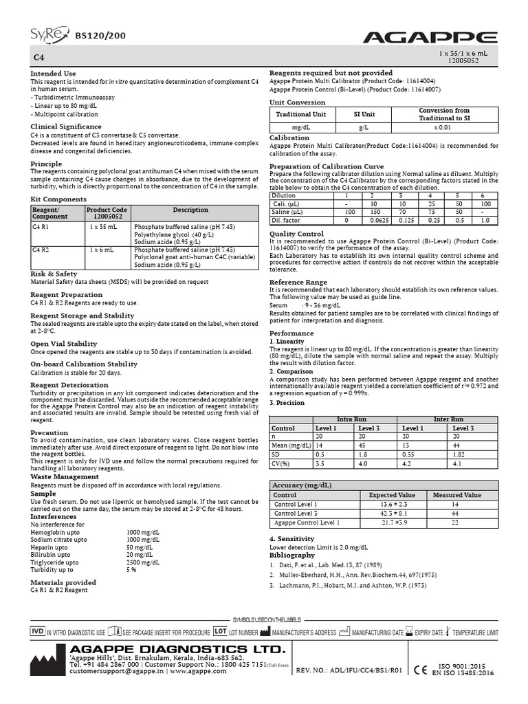 1 X 35/1 X 6 ML 12005052: Agappe Diagnostics LTD | PDF