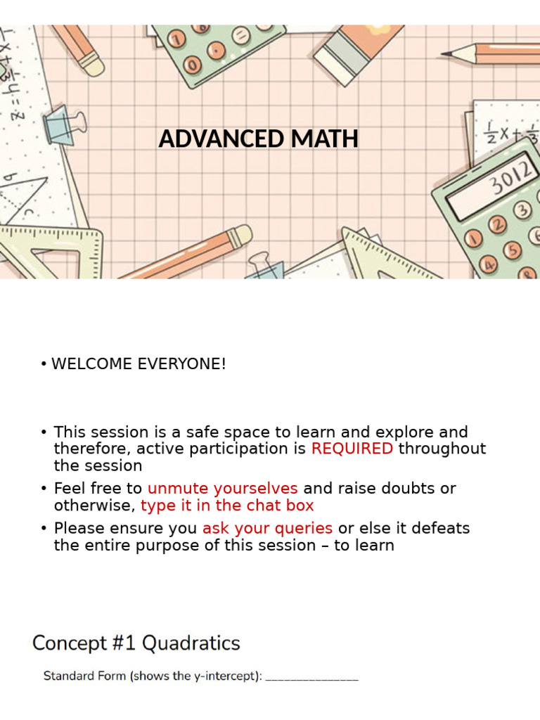 ADVANCED MATH Dsat | PDF