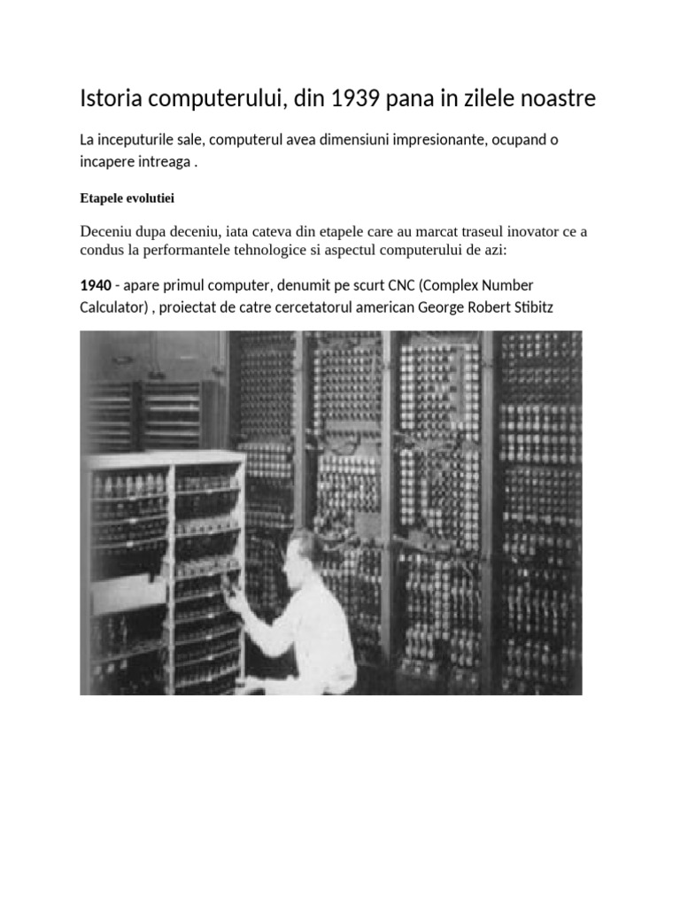 Istoria Computerului | PDF