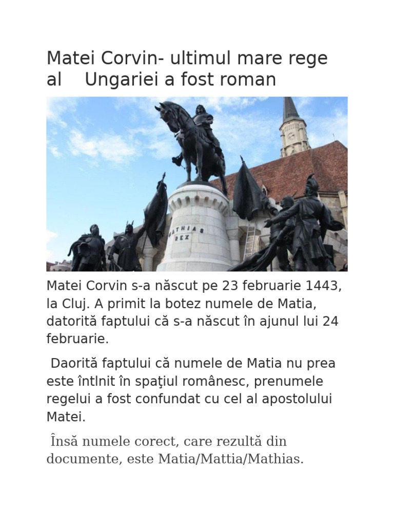 Matei Corvin | PDF