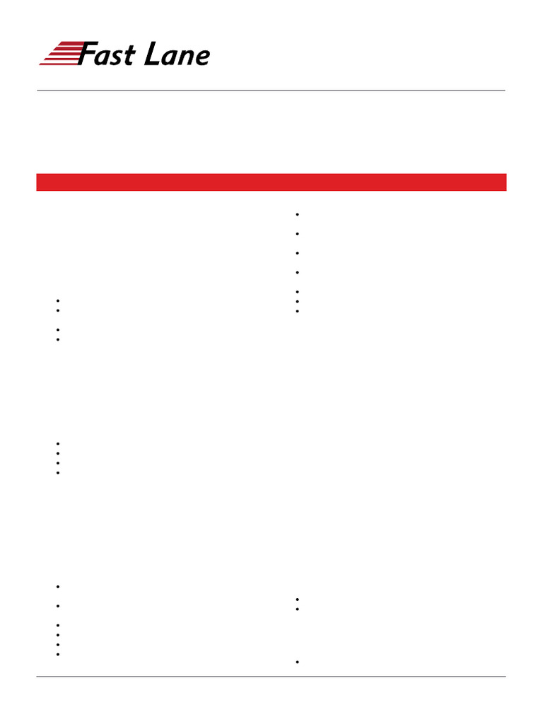 Fast Lane - MS-20463 | PDF