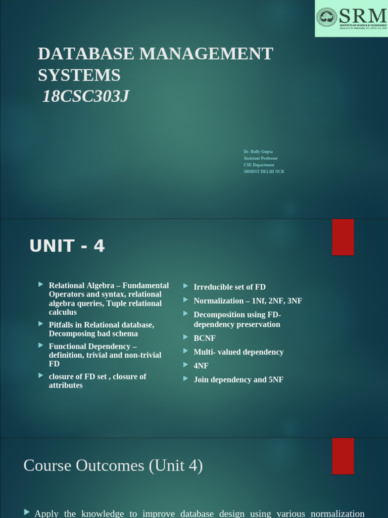 Unit 4 DBMS | PDF