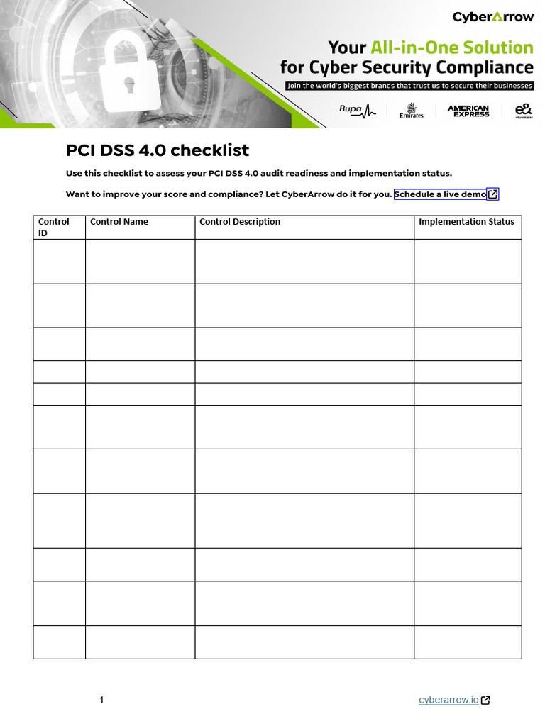 PCI DSS Checklist | PDF