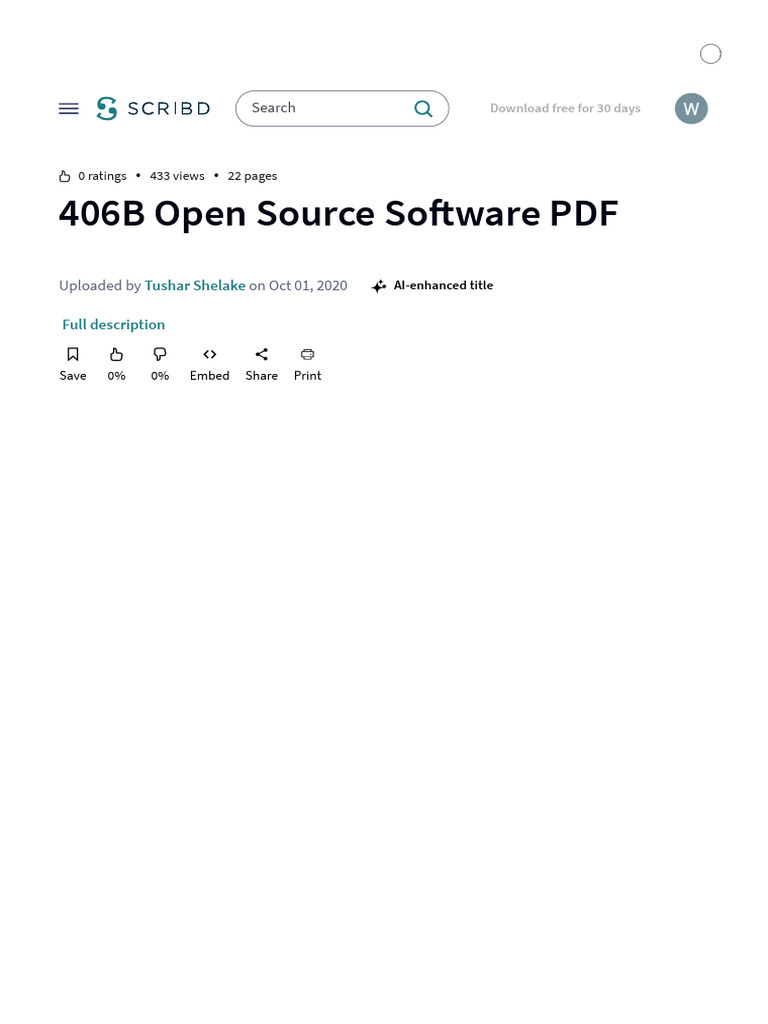 406B Open Source Software PDF - PDF - PHP - Operating System | PDF
