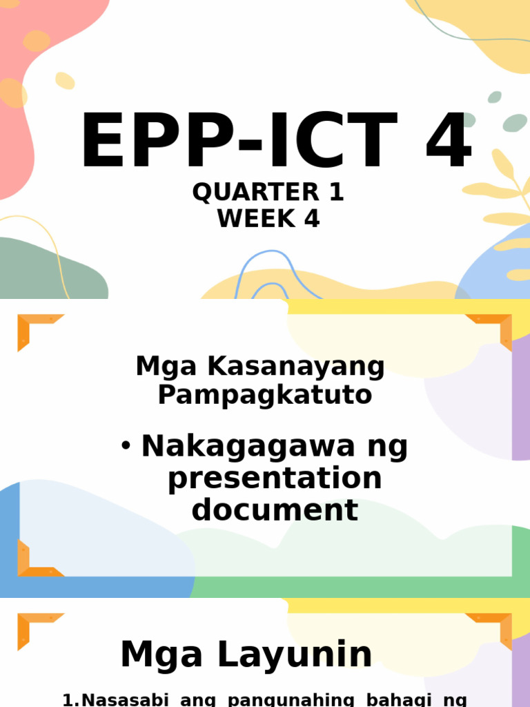 Epp - Ict 4 - Q1 - Week4 | PDF | Microsoft Power Point | Application ...