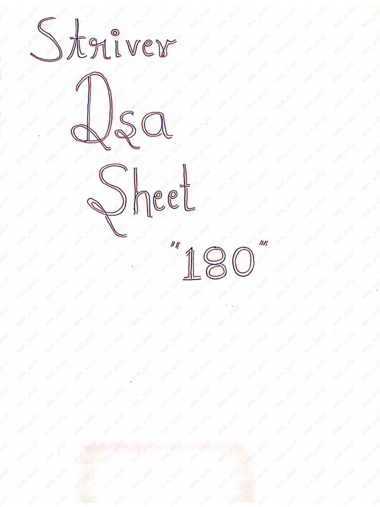 Striver SDE 180 Part 1 1708898001 | PDF