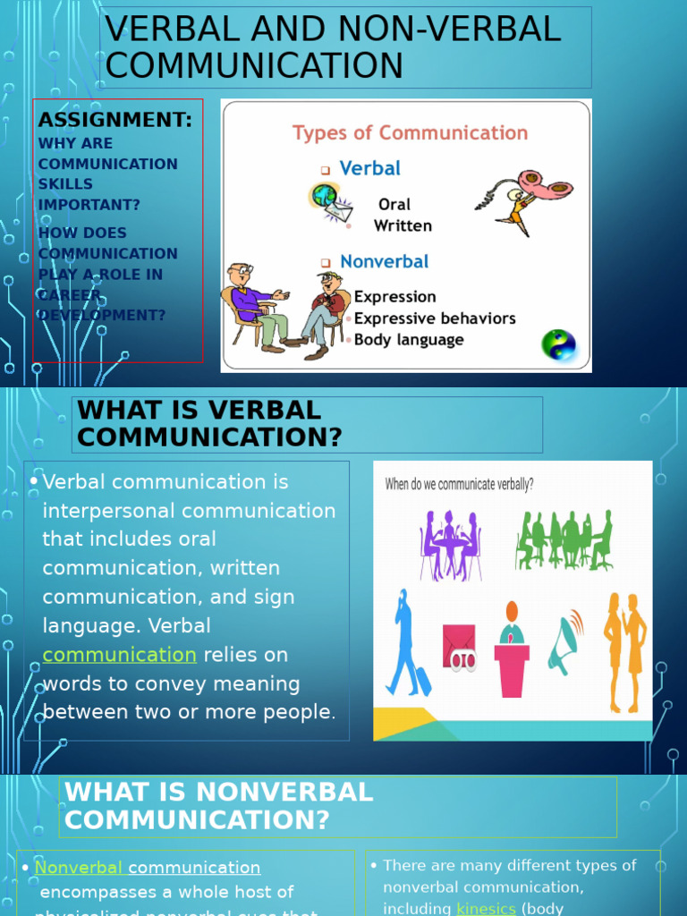 Verbal vs. Nonverbal Communication Guide | PDF | Nonverbal ...