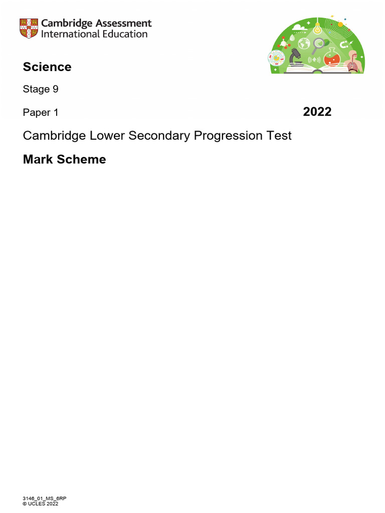 Science - STAGE 9 - PROGRESSION TEST - LOWERSEC - 2022 - MS | PDF