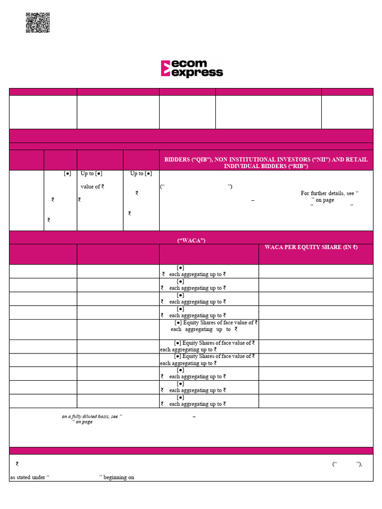 Ecom Express Limited DRHP 20240815141557 | PDF