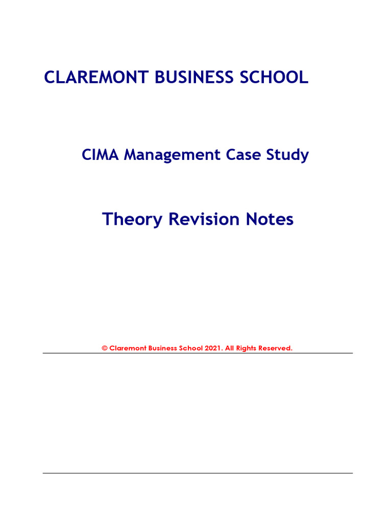 Management Case Study Notes | PDF