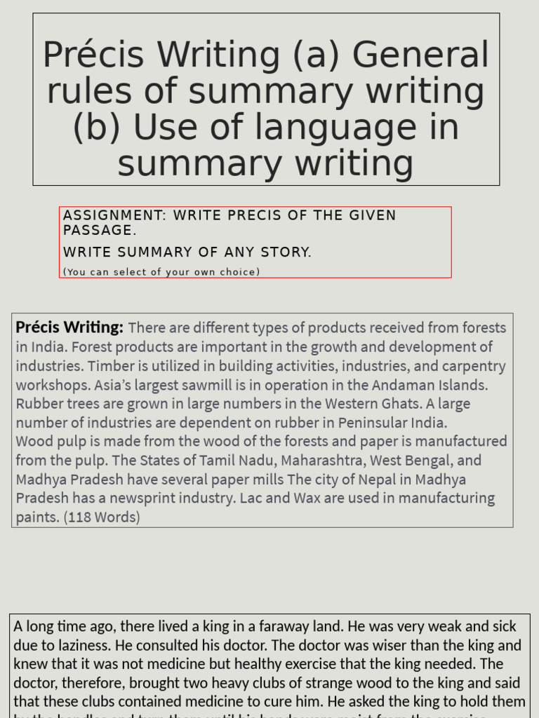 Précis Summary | PDF | Reading Comprehension | Language Arts & Discipline