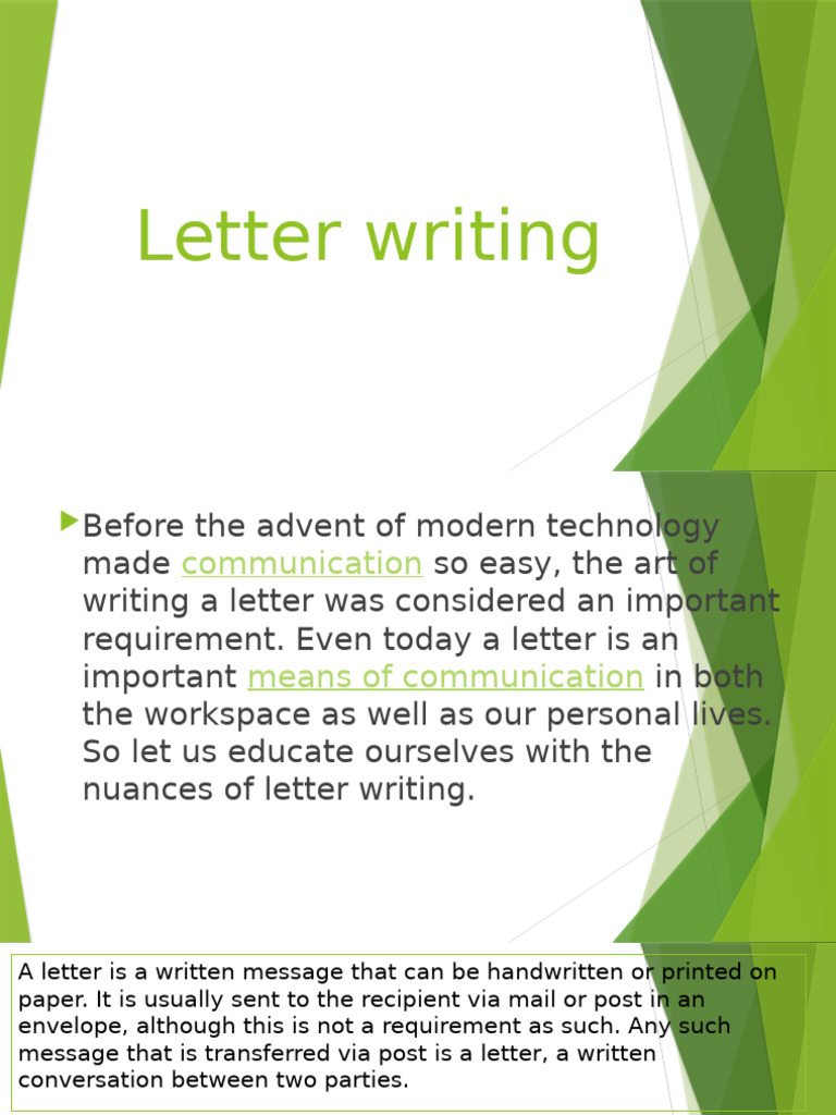 Letter Writing | PDF | Communication | Information