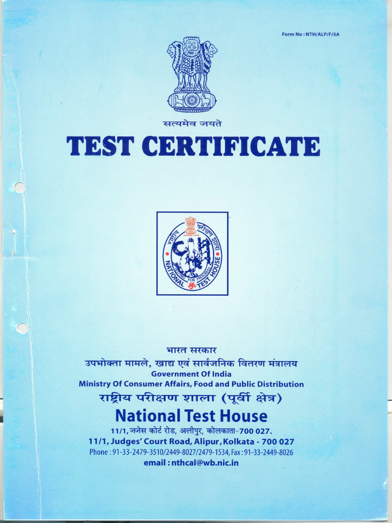 TATA E6013 NABL-Test Certificate | PDF