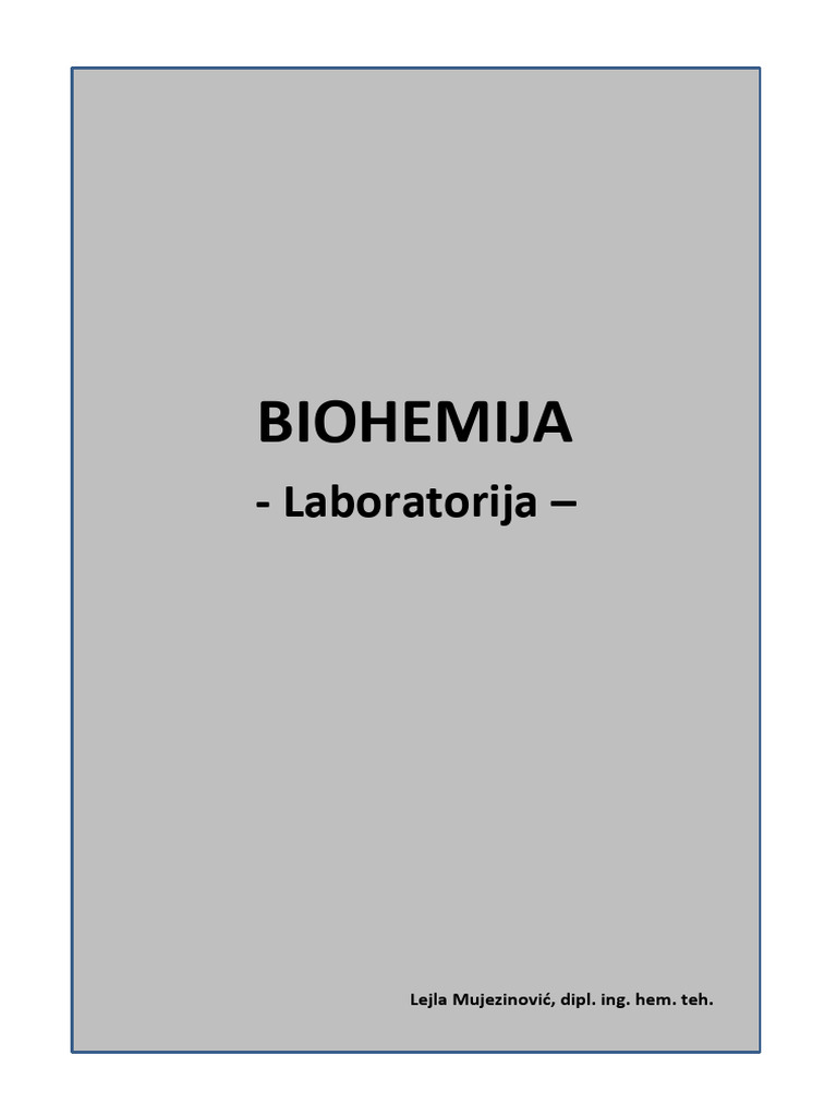 Biohemija Laboratorija | PDF