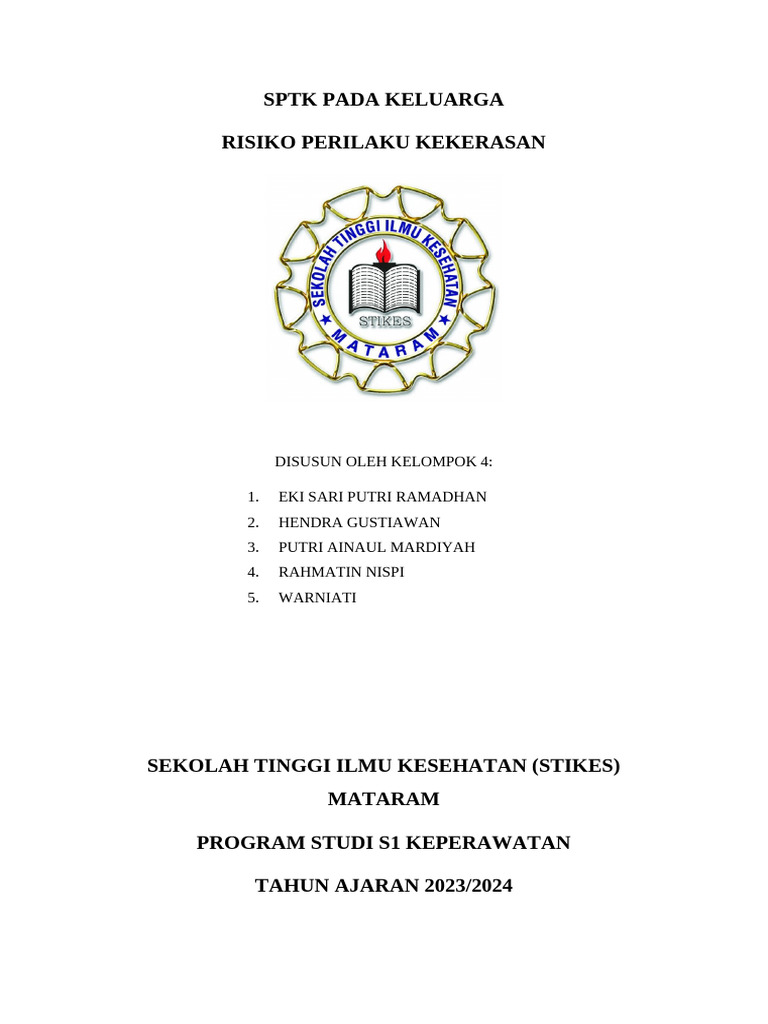 SPTK KEL 4 PERILAKU KEKERASAN (Keluarga) | PDF