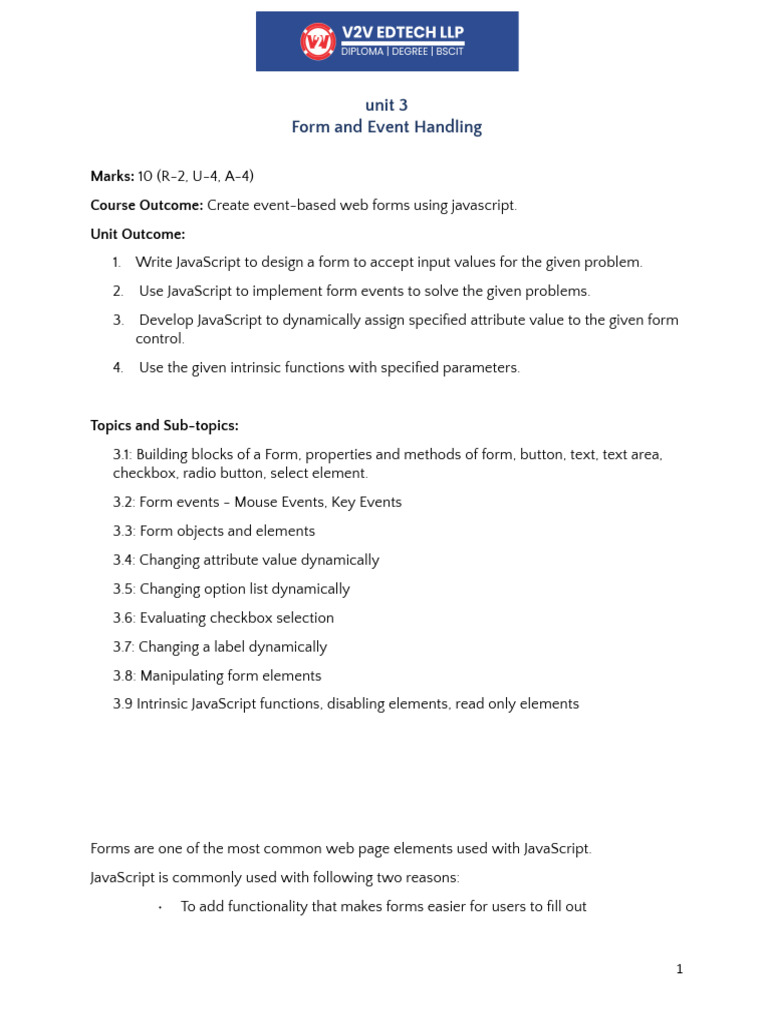 Unit 3_Forms_Event_Handling.docx | PDF Unit 3_Forms_Event_Handling.docx | PDF
