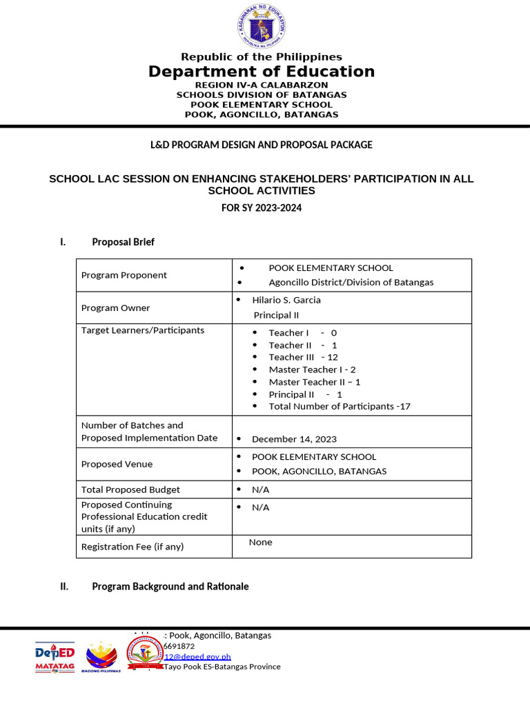 December LAC Proposal | PDF
