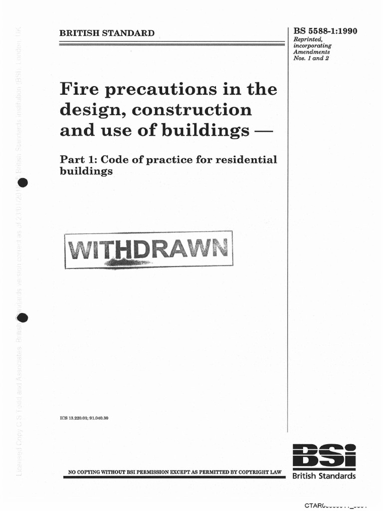 CTAR00000011 - BS 5588-1-1990. Fire Precautions in The Design ...