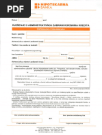 NLB Potvrda o Visini Primanja I Administrativna Zabrana | PDF