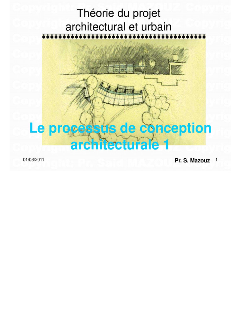 Processus de Conception Architecturale 1 | PDF