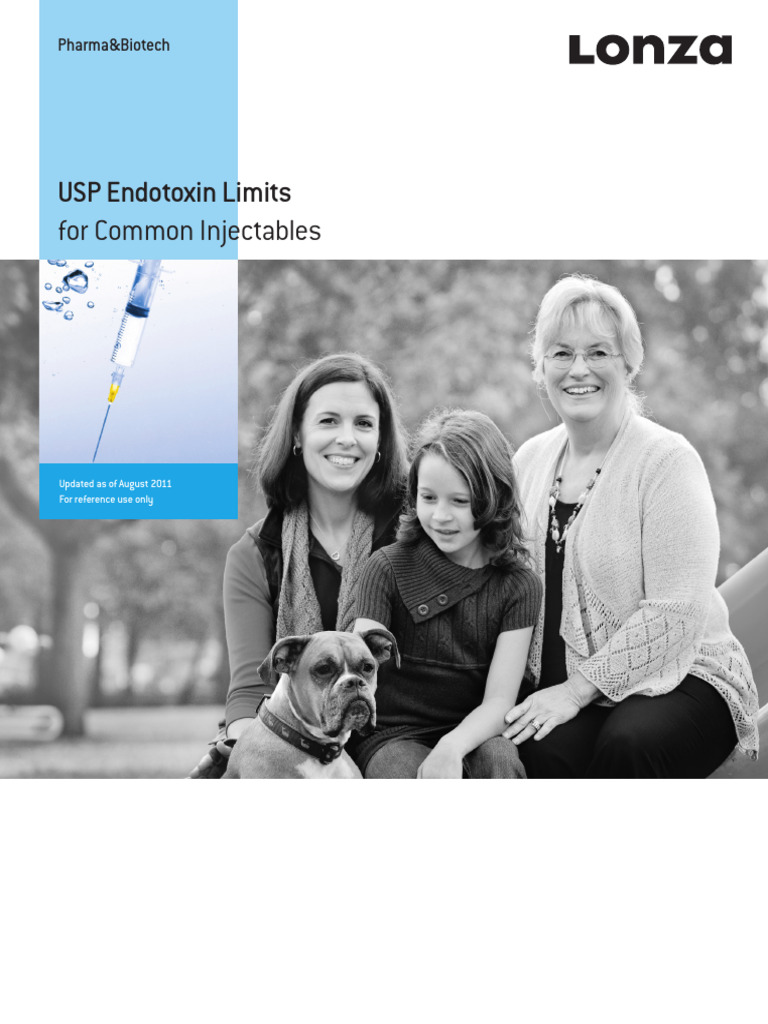 Lonza ProductDataSheets USP Endotoxin Limits For Common Inje | PDF