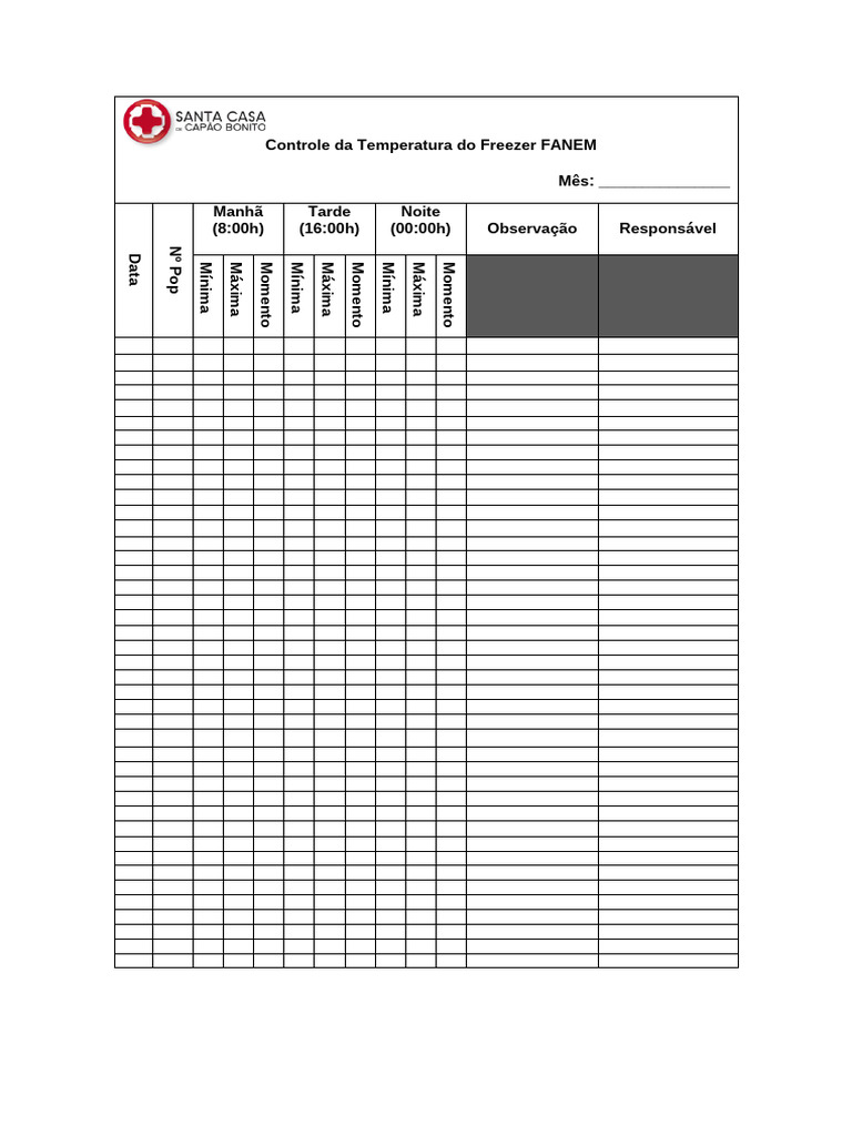 Controle Da Temperatura Do Freezer FANEM PDF