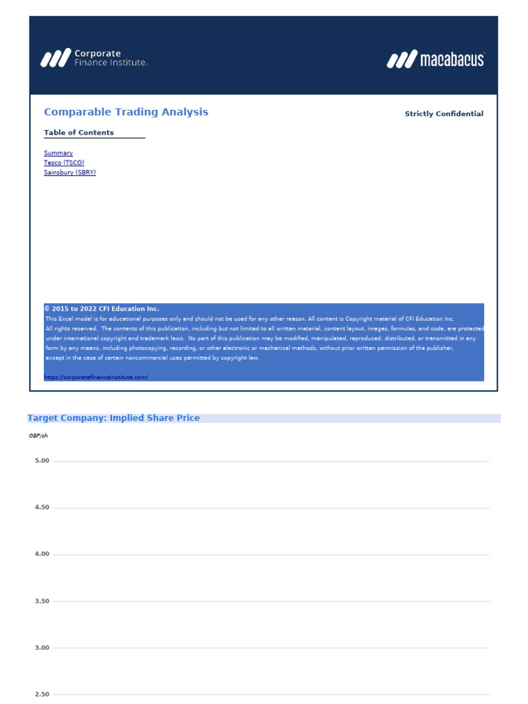 Trading Comps (Template) | PDF