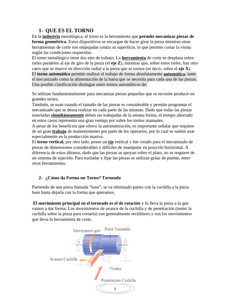 Torno | PDF
