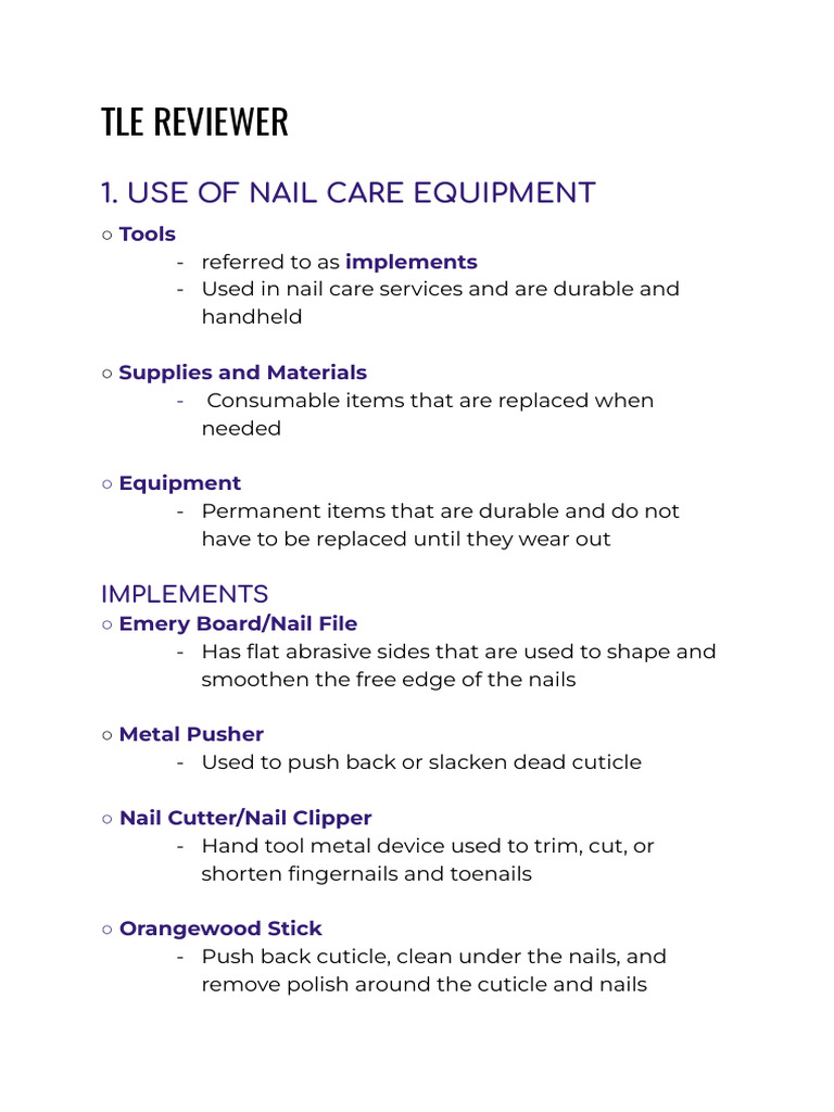 Tle Reviewer 3RD QRTR G7 | PDF