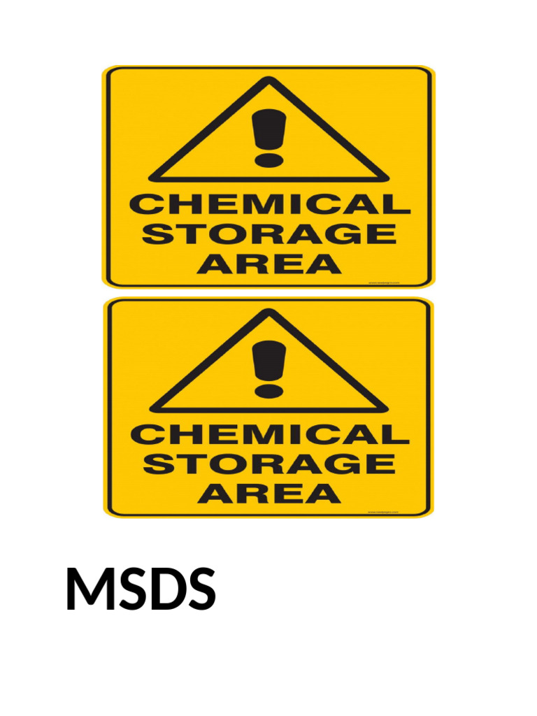 Chemical & Acid Storage Area Labels | PDF