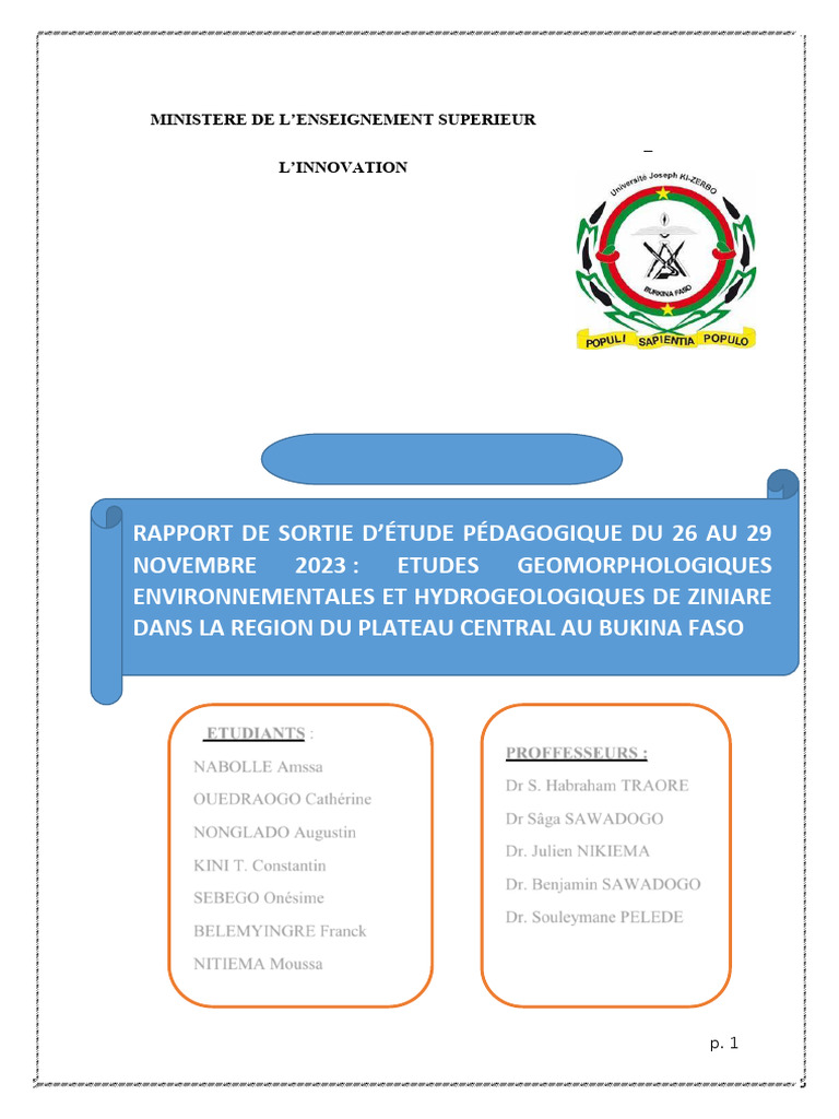 2ème Rapport de Sortie l3s6 g2 | PDF