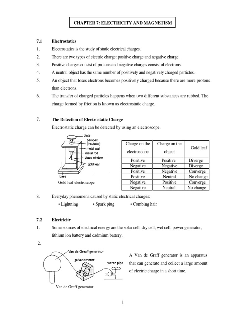 Electricity Notes | PDF