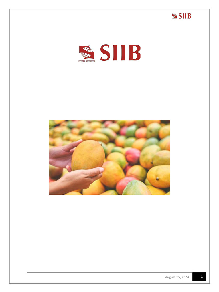 Epa Report Mango | PDF