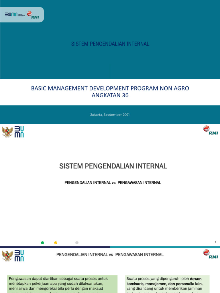 SISTEM PENGENDALIAN INTERNAL | PDF