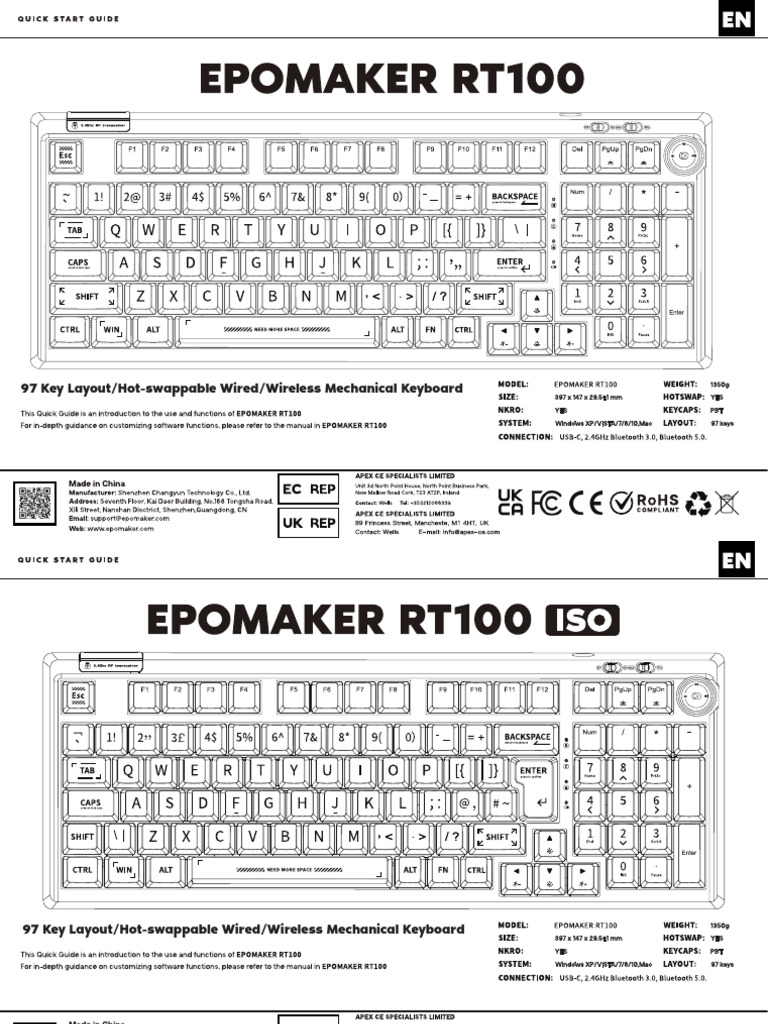 EPOMAKER RT100 Manual | PDF