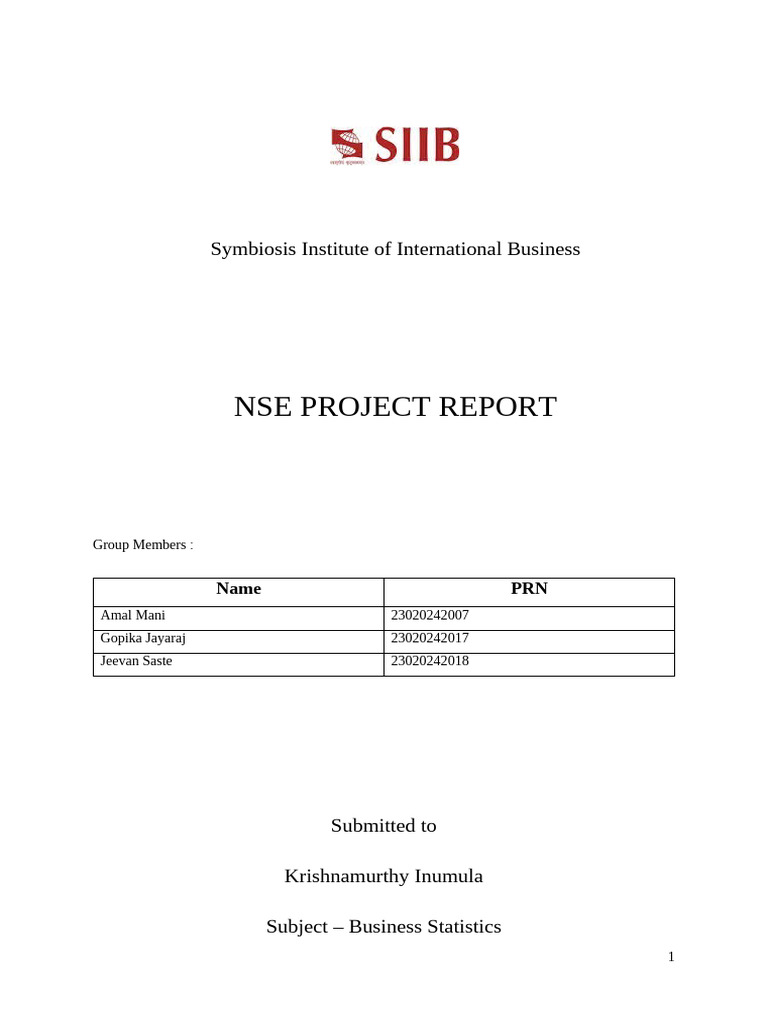 NSE Report | PDF