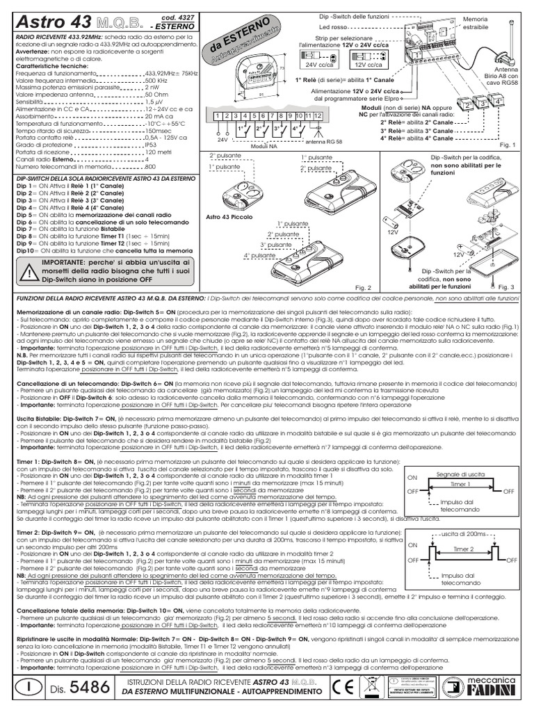 Fadini ASTRO Stand Alone Receiver Manual | PDF