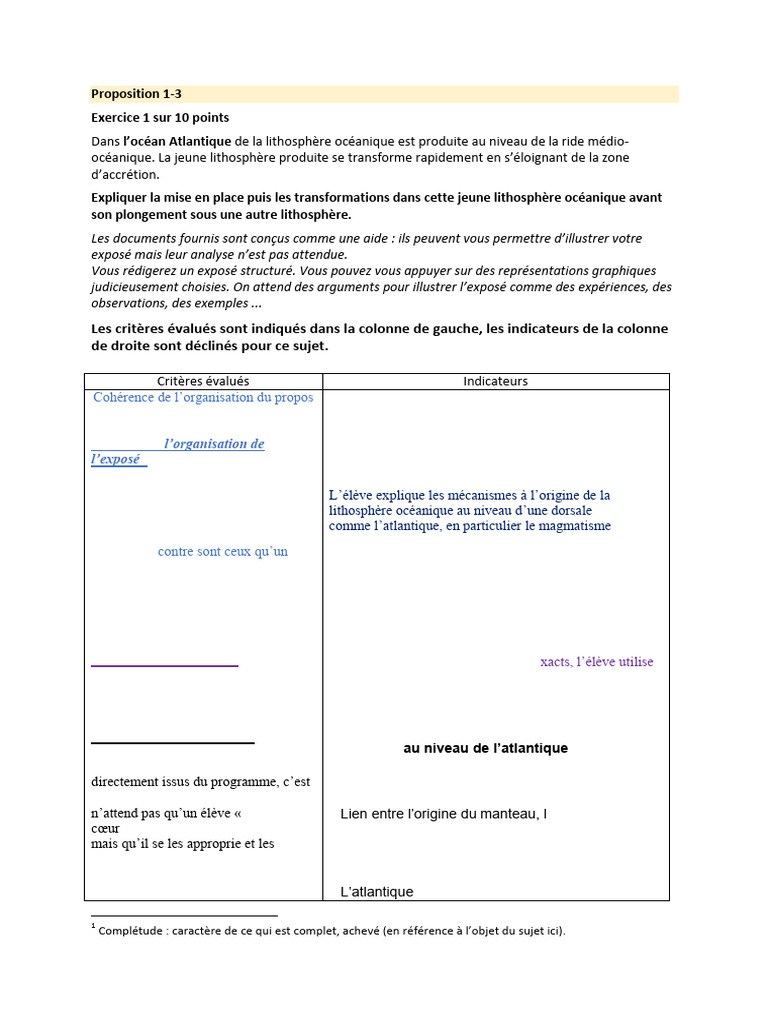 EC Spe SVT Correction 1-3 | PDF