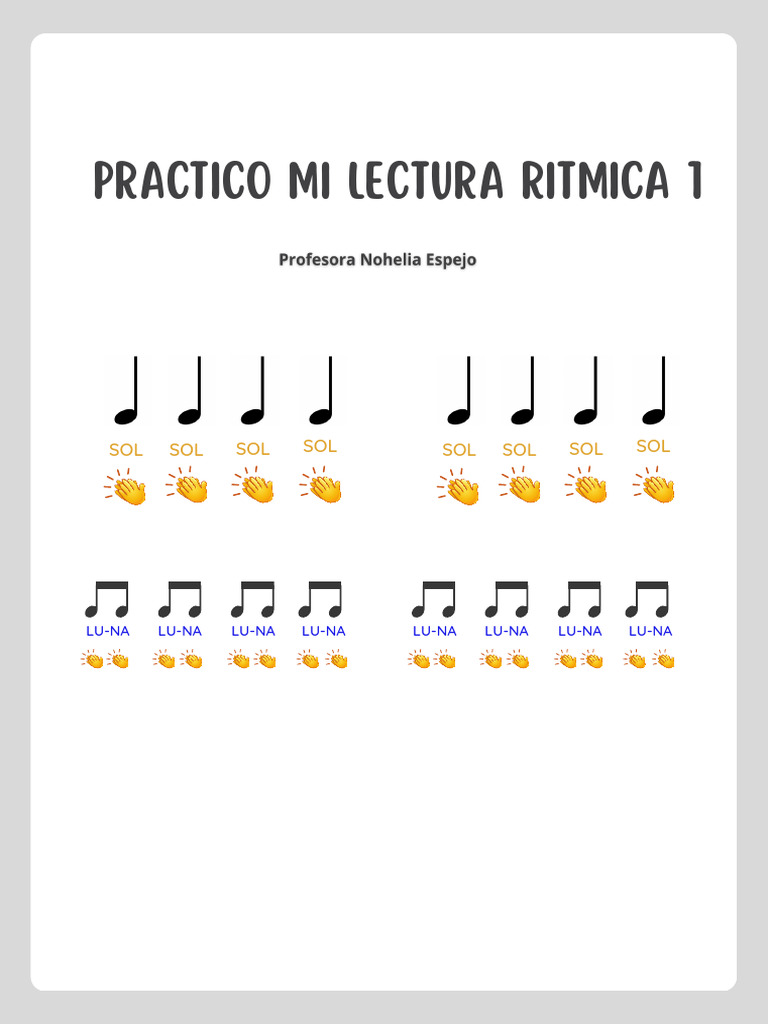 Aprendo Figuras Ritmicas Negra y Corchea | PDF