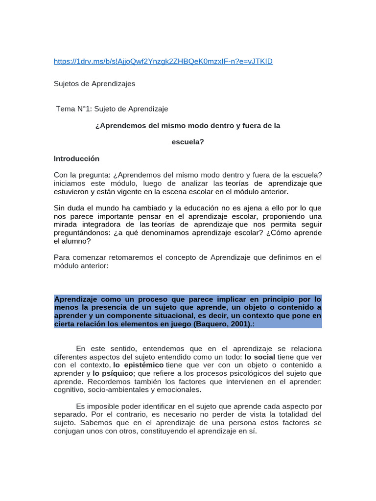 Modulo 3 | PDF | Aprendizaje | Ciencia y matemáticas