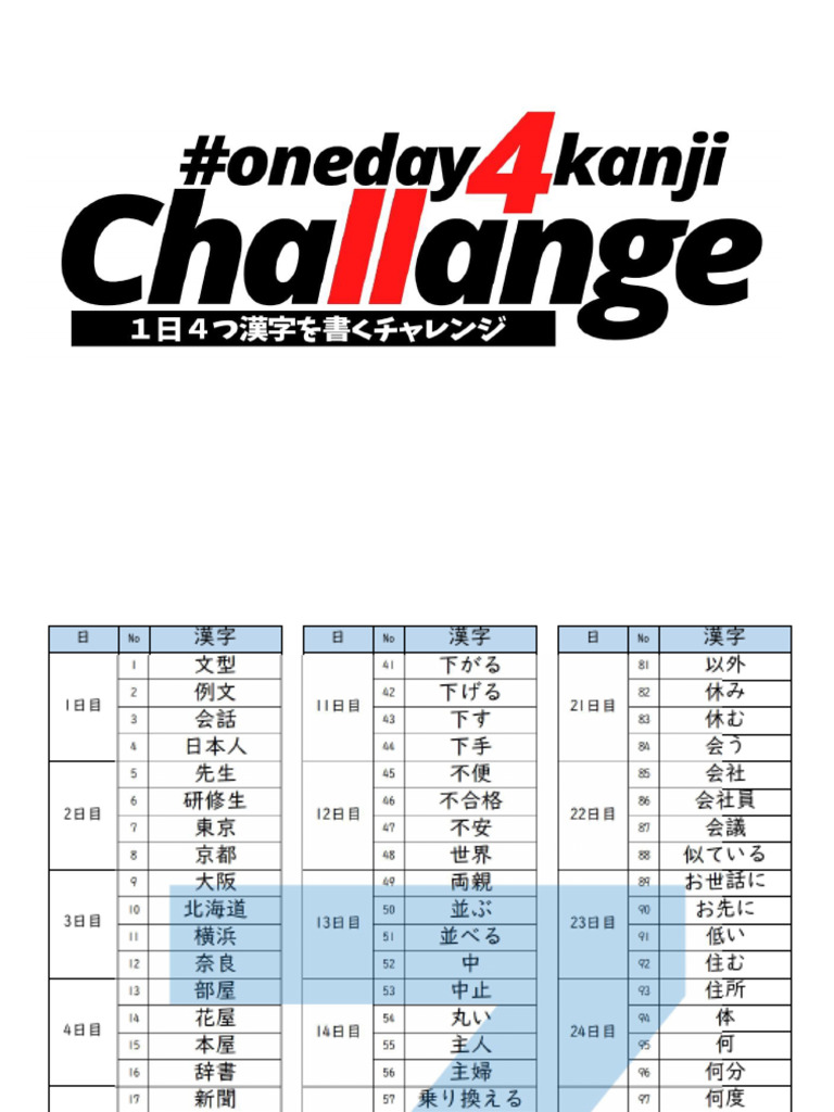 Kanji Chalange 3 | PDF