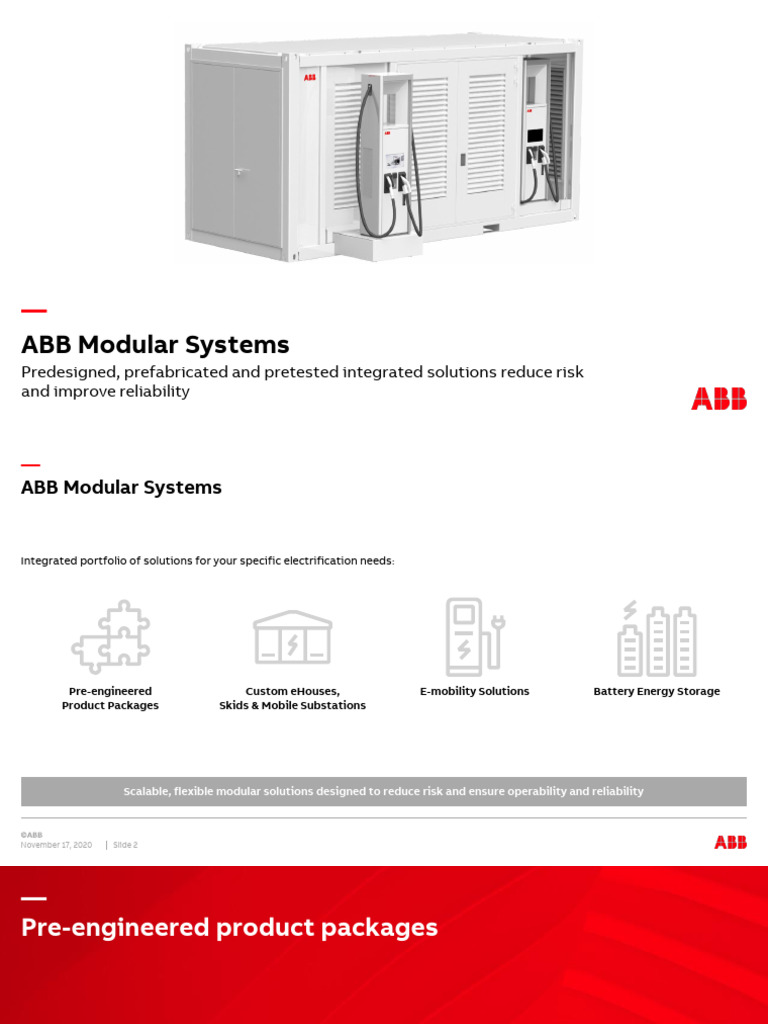 ABB Modular Solutions Integrated EHouse and Skid Portfolio | PDF