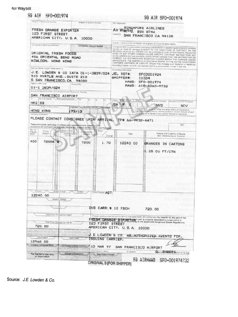 Airwaybill | PDF