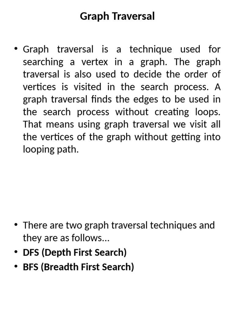 Graph Traversal | PDF