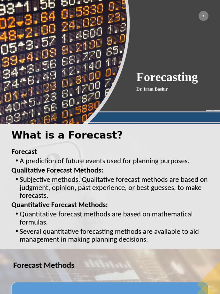 Forecasting | PDF