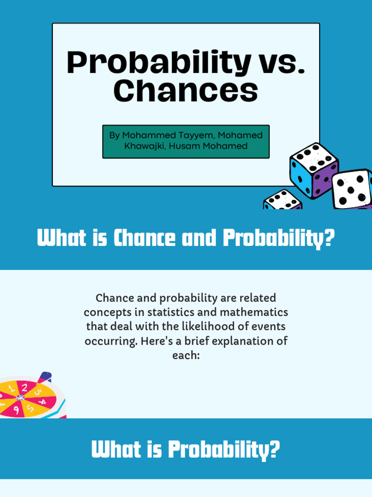 Chance and Probability Game Presentation in Green Blue White Fun Style ...