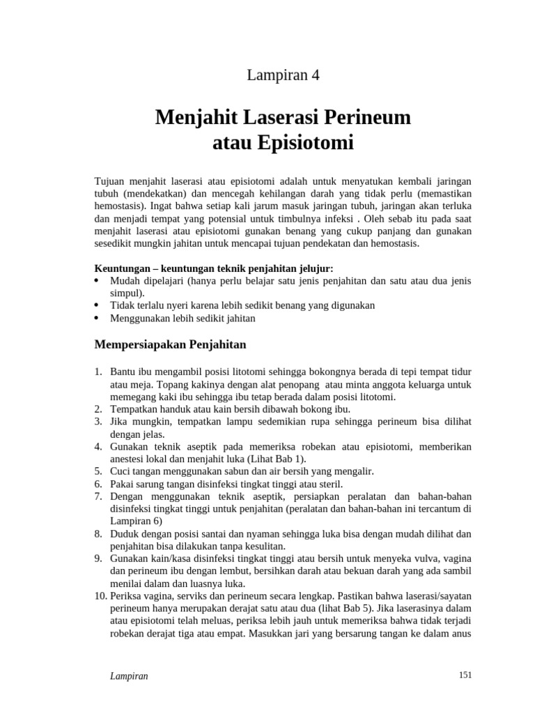 Lampiran 4 - Menjahit Laserasi | PDF