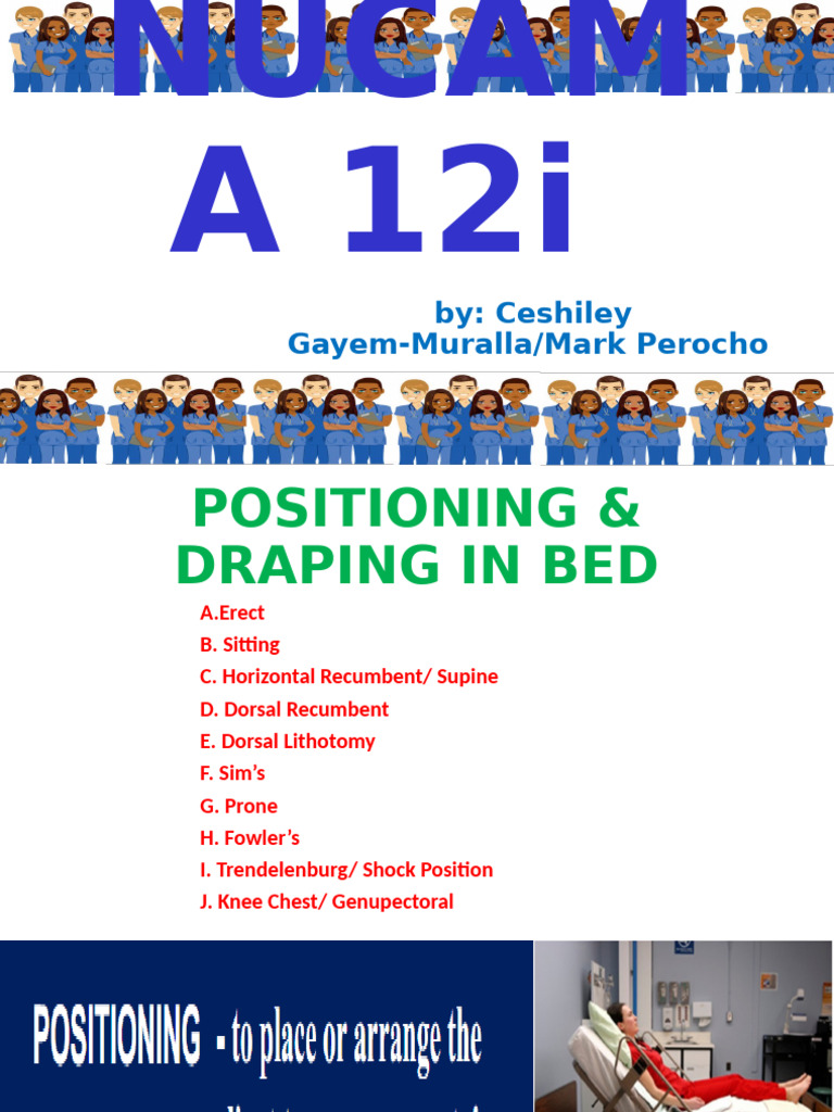 Positioning Draping in Bed 1 | PDF | Anatomical Terms Of Motion | Human Leg