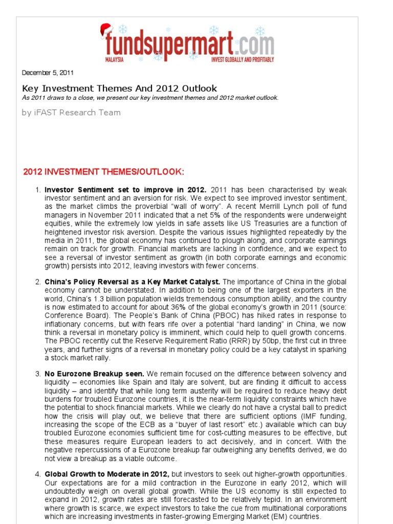 2012 Investment Perspective | PDF | Investor | Yield (Finance)