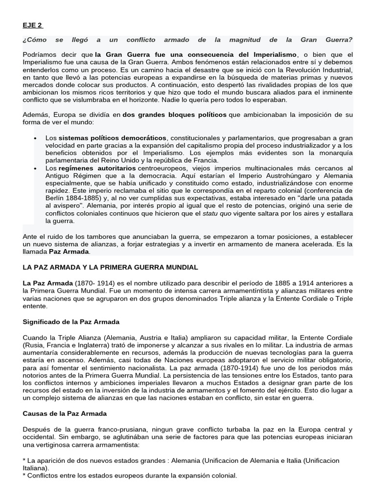 2do Eje Hist Tercer Año | PDF